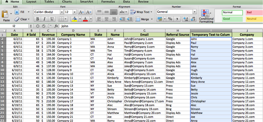 Do More With Your Sales Data Using Text To Column In Excel Yesware